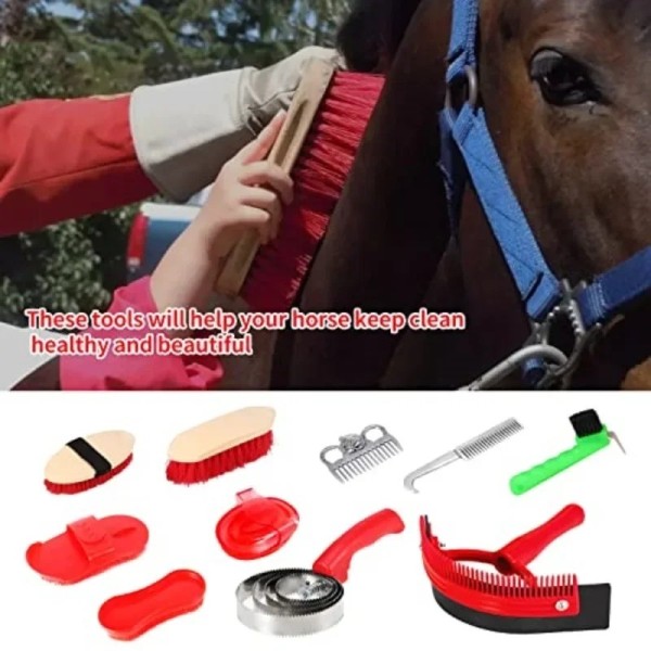 Horse Grooming Tool Set - Complete Care Kit