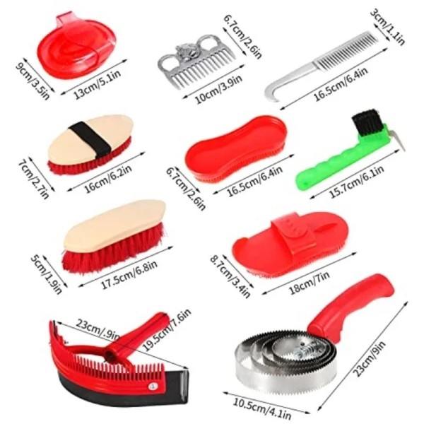 Horse Grooming Tool Set - Complete Care Kit